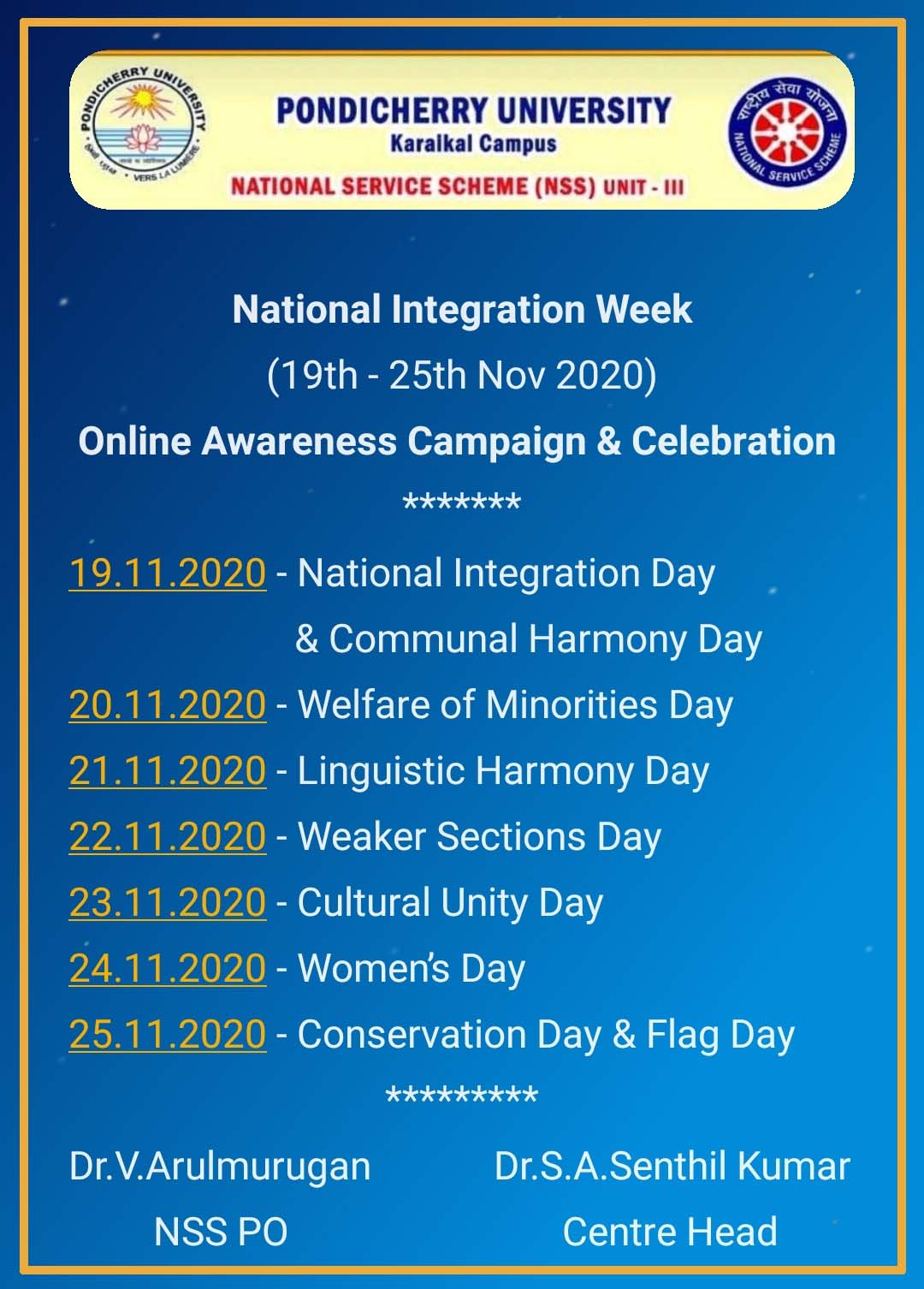 National Integration Week – Online Awareness Campaign & Celebration ...