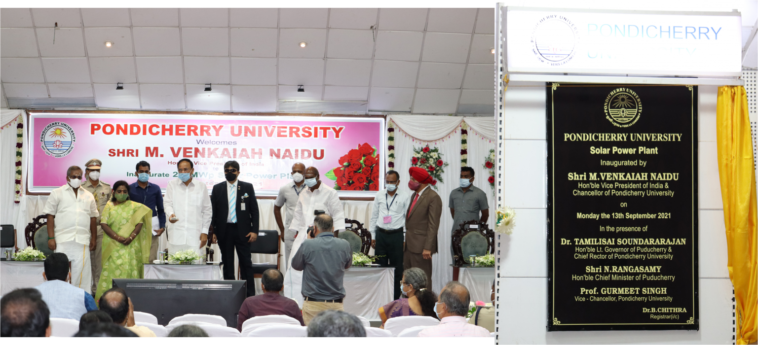 Hon’ble Vice-President of India & Chancellor of Pondicherry University ...