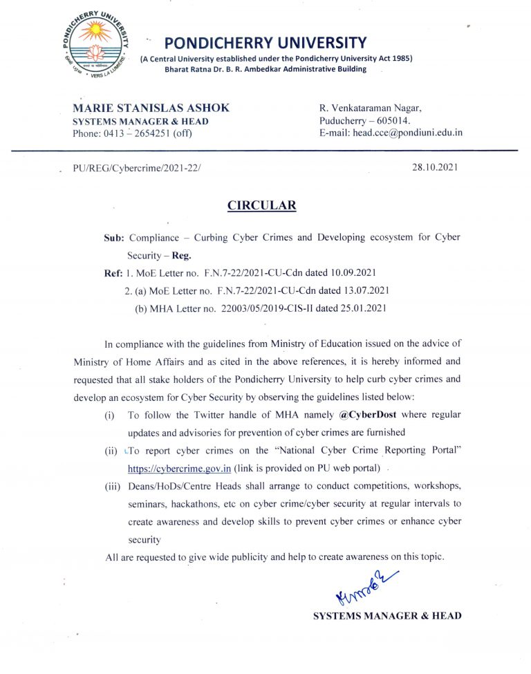 Compliance – Curbing Cyber Crimes and Developing ecosystem for Cyber ...