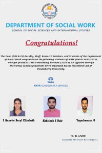 Student Achievement – Congratulations Message – Department of Social ...