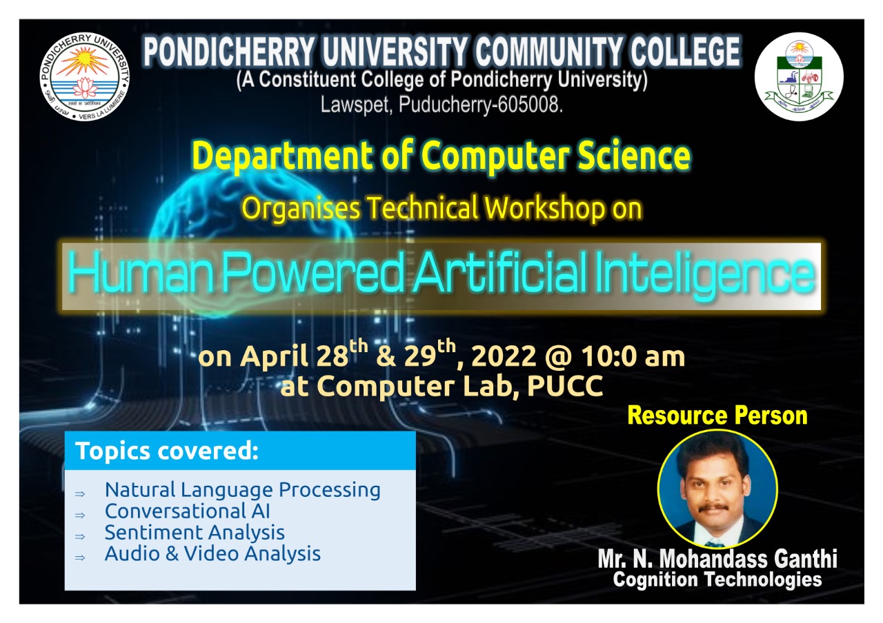 Workshop on Human Powered Artificial Intelligence – Department of ...