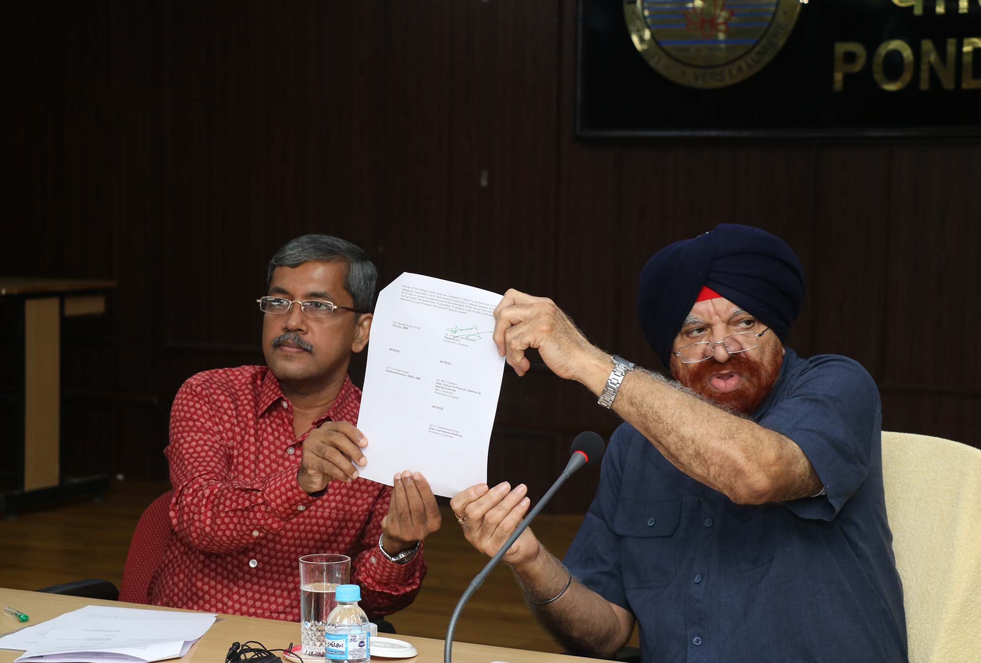MoU Signing Ceremony between Pondicherry University and Atomic Minerals ...