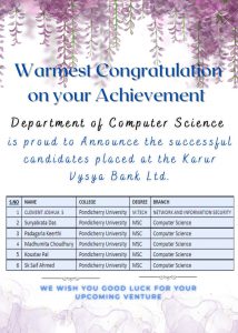 Students Achievement – Congratulations Message – Department of Computer ...