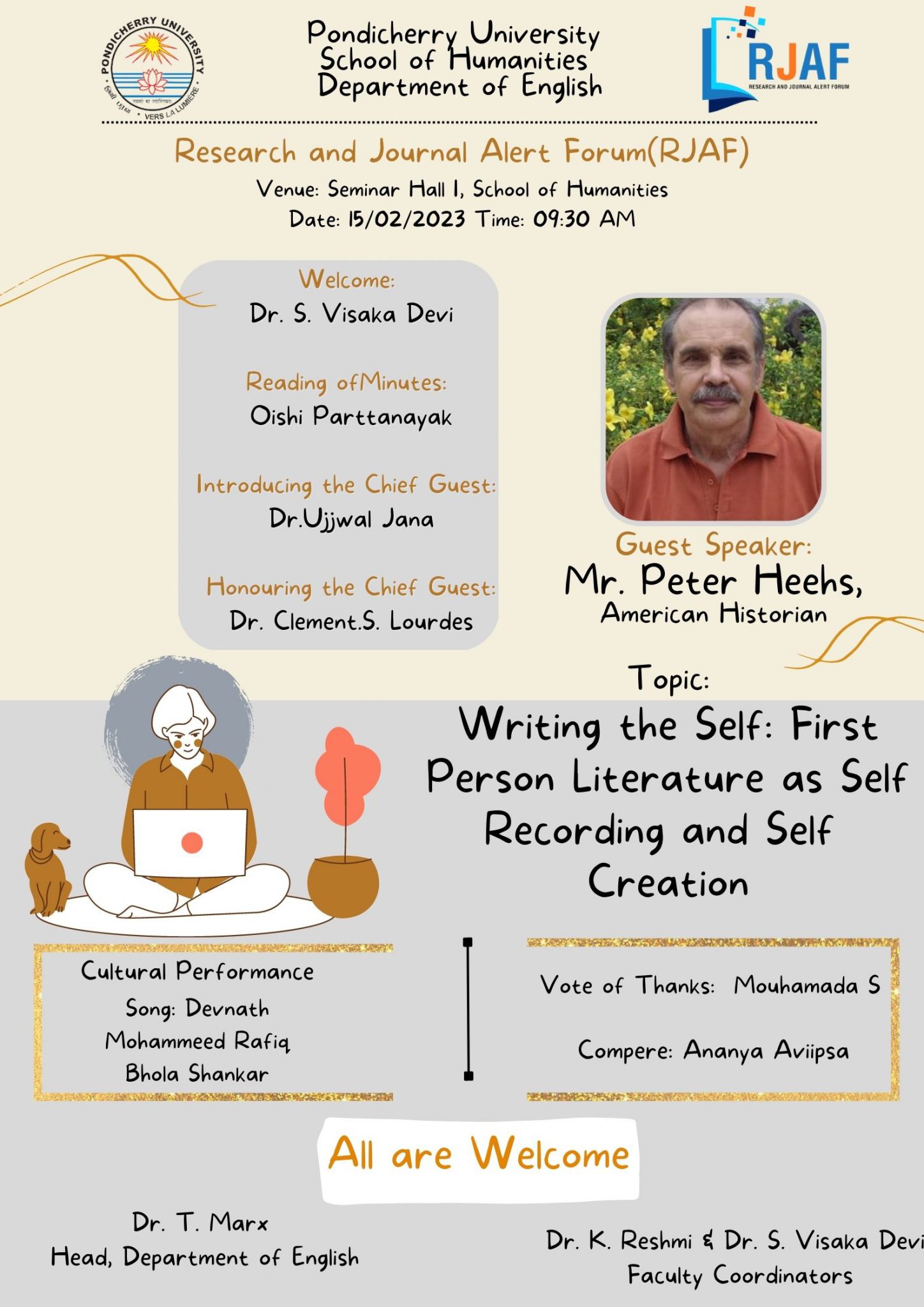 RJAF – Writing the Self: First Person Literature as Self Recording and ...