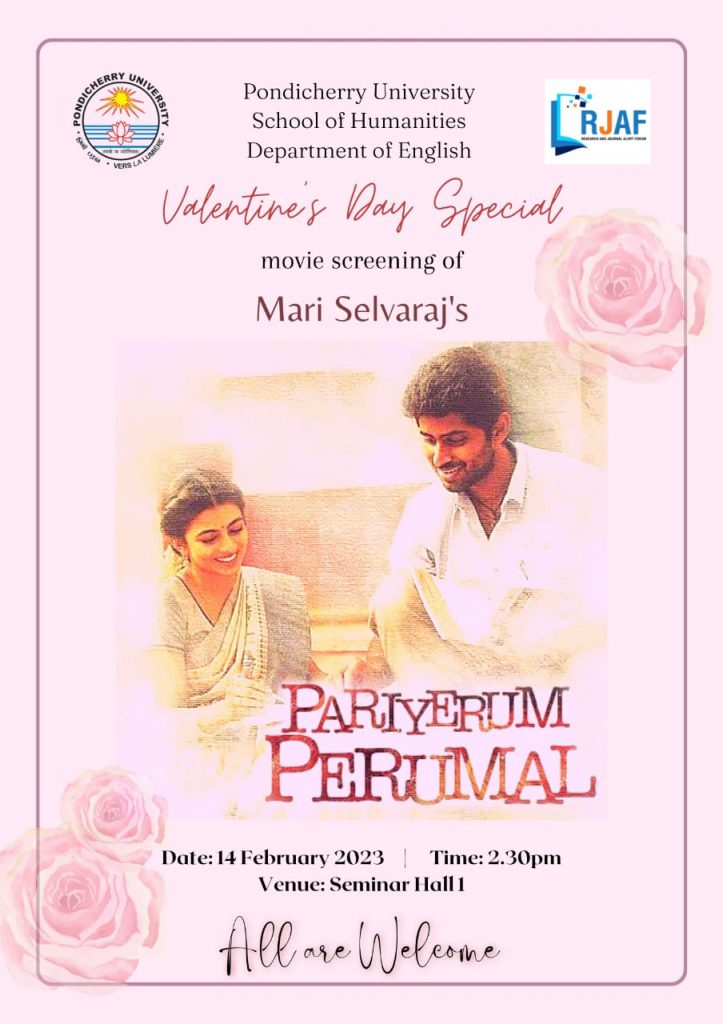 Screening of Movie – Department of English – Pondicherry University
