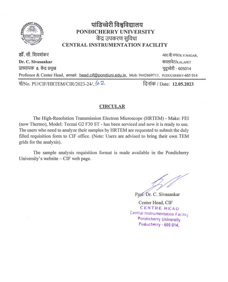 The High-Resolution Transmission Electron Microscope (HRTEM) Instrument ...