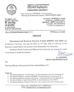 MoU Signing with Educational and Research Network of India (ERNET), New ...