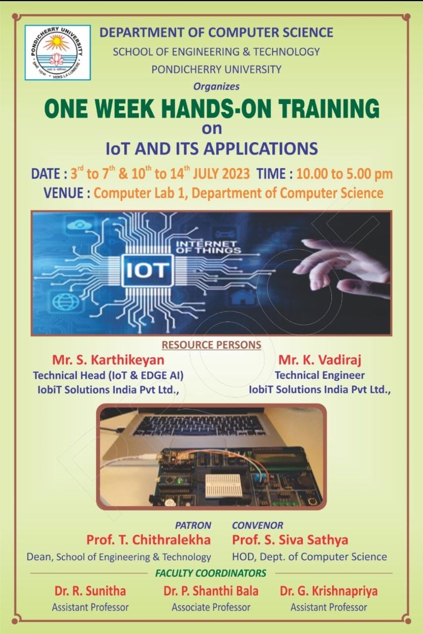 Hands – on Training on IoT and Its Applications – Department of ...