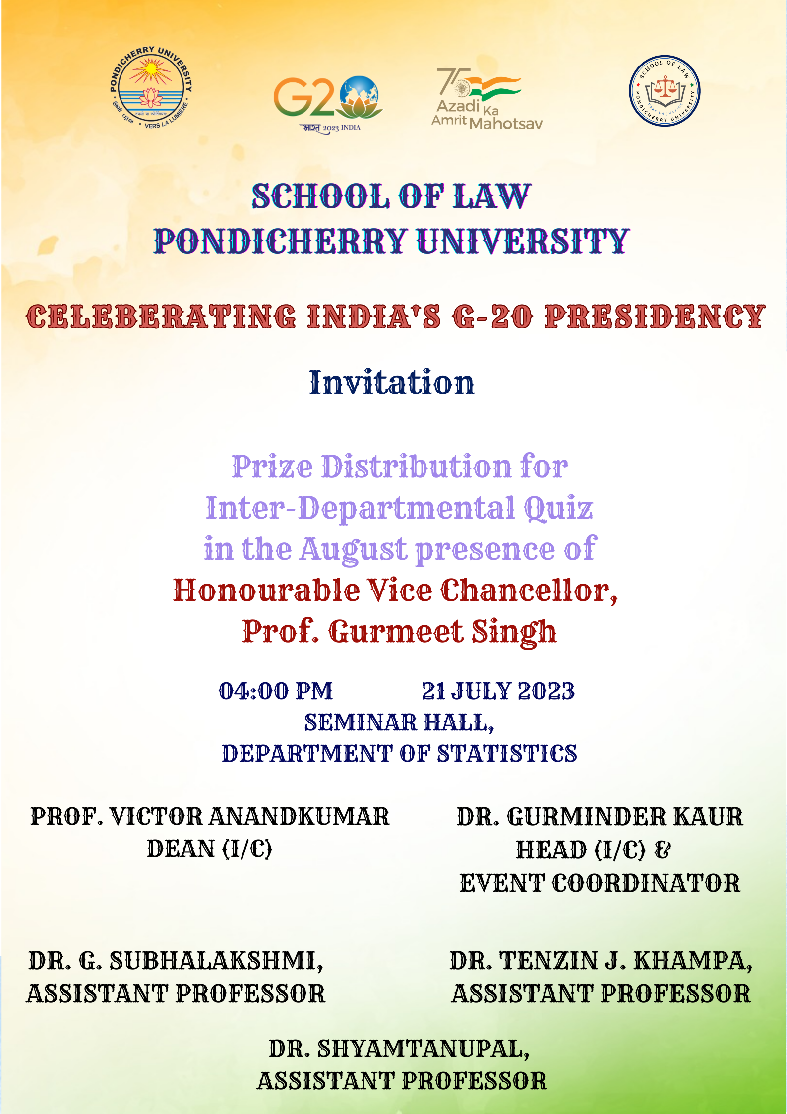 Invitation – Celebrating India’s G-20 Presidency – School of Law ...