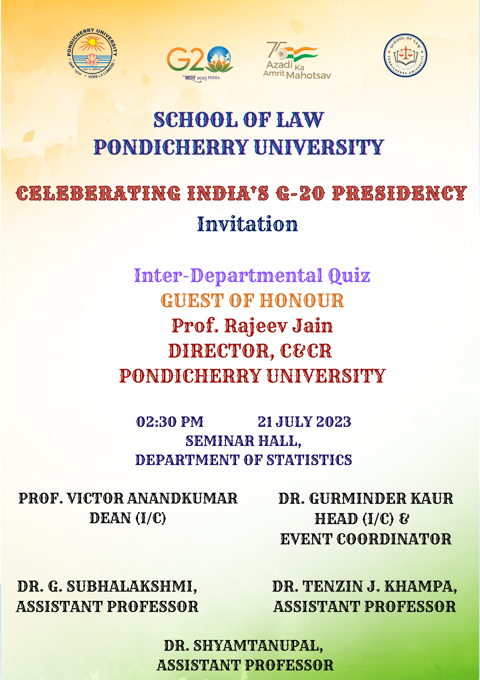 Invitation – Celebrating India’s G-20 Presidency – School of Law ...