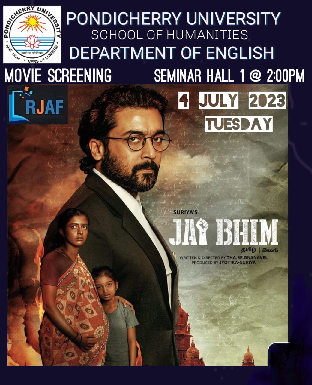 Research and Journal Alert Forum – Movie Screening – Department of ...