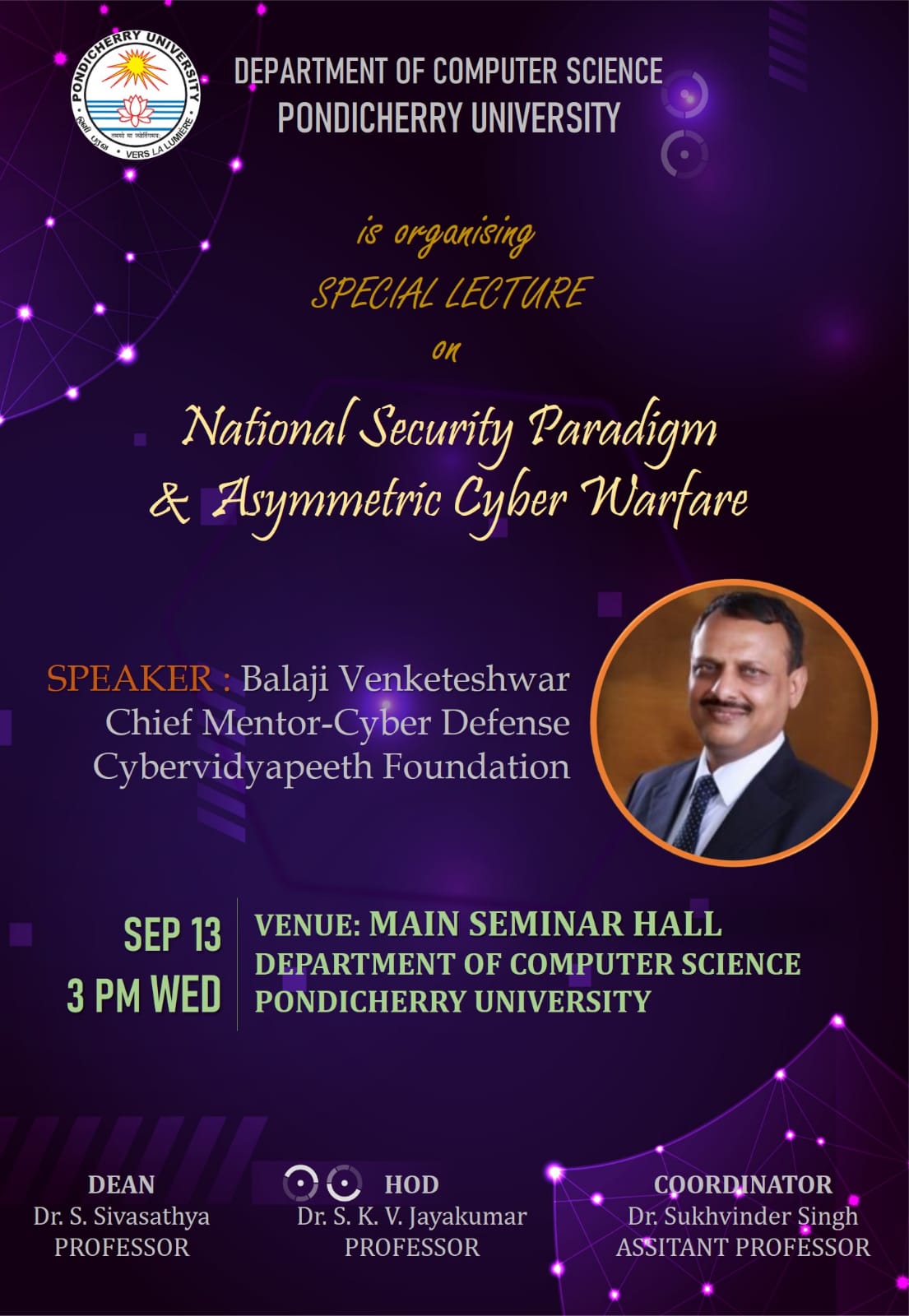 Special Lecture on National Security Paradigm & Asymmetric Cyber ...