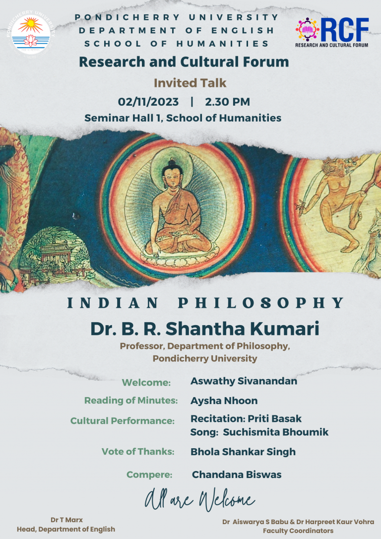 Research and Cultural Forum – Invited Talk – Department of English ...