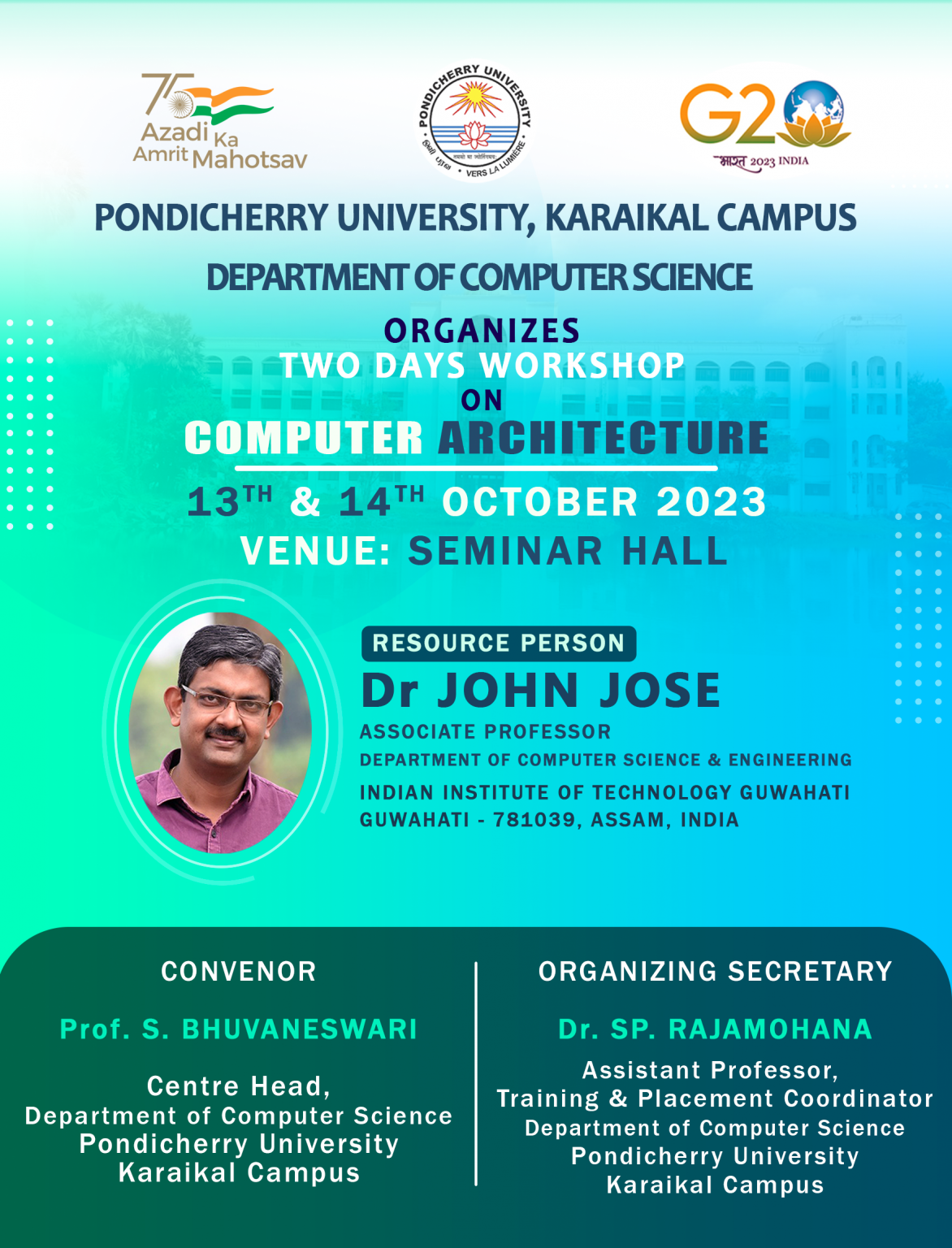 Workshop on Computer Architecture – Department of Computer Science ...