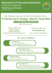Placement Talk on IT Overview and IT Strategy – Need for Young Talent ...