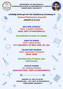 Valedictory Ceremony of National Mathematics Day 2023 – Department of ...