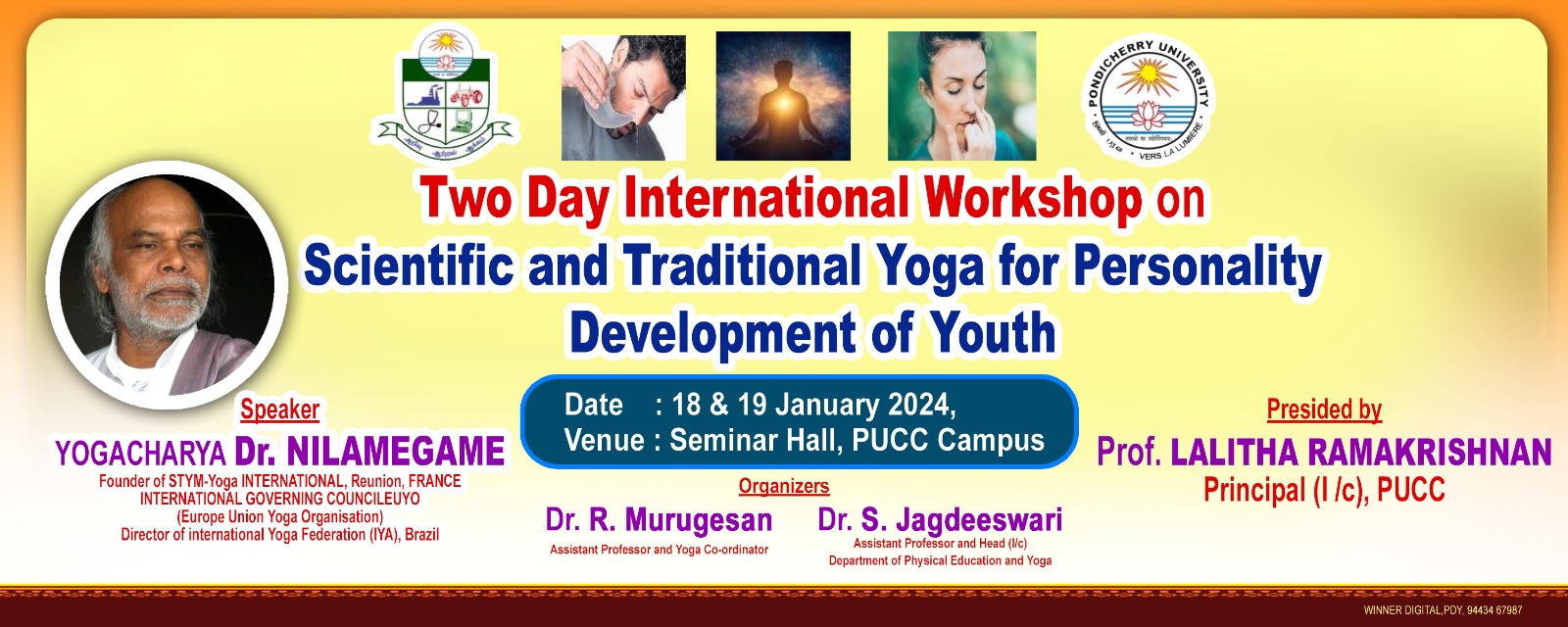 International Workshop on “Scientific and Traditional Yoga for ...