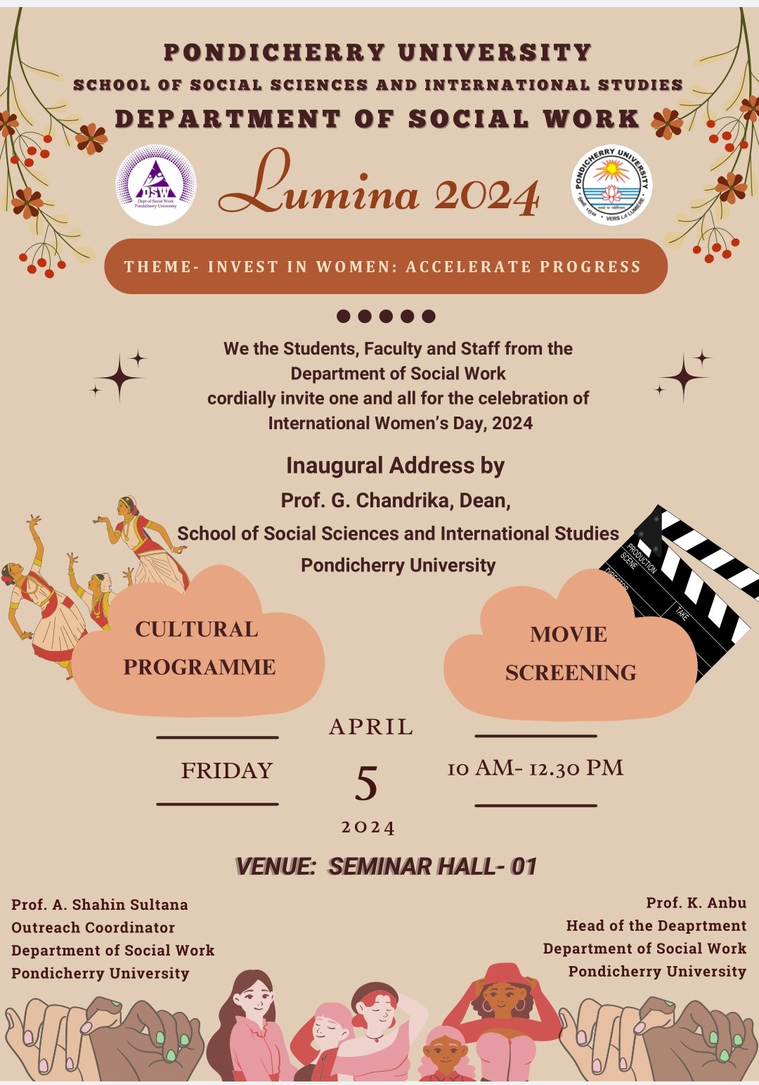Invitation and programme schedule of the women’s day celebrations ...