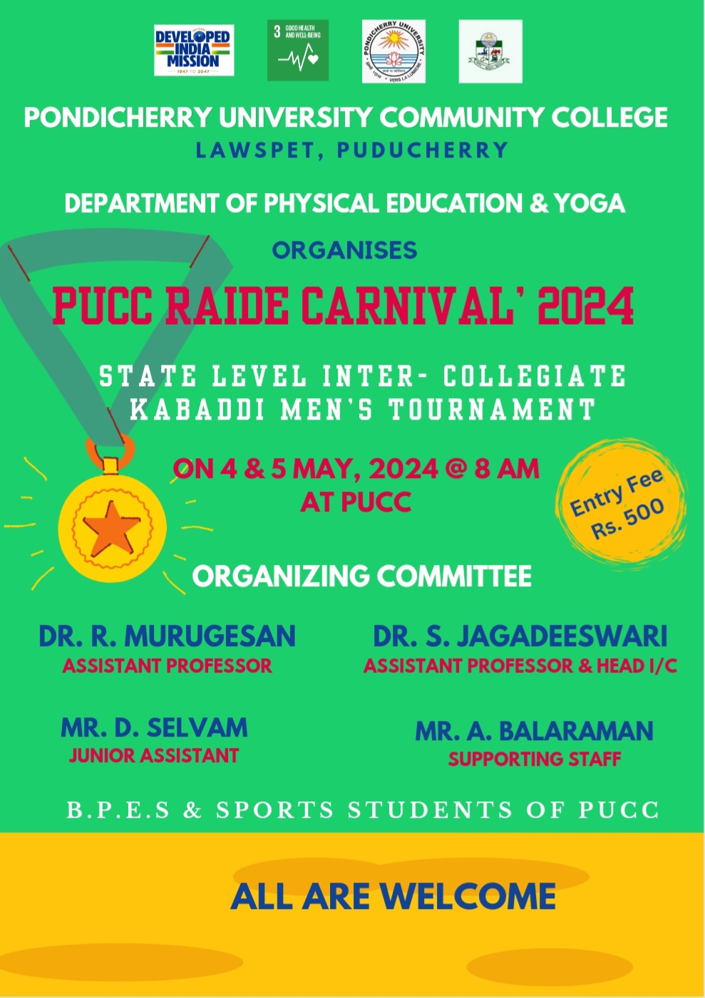 PUCC Raide Carnival’2024 – PUCC, Lawspet – Pondicherry University