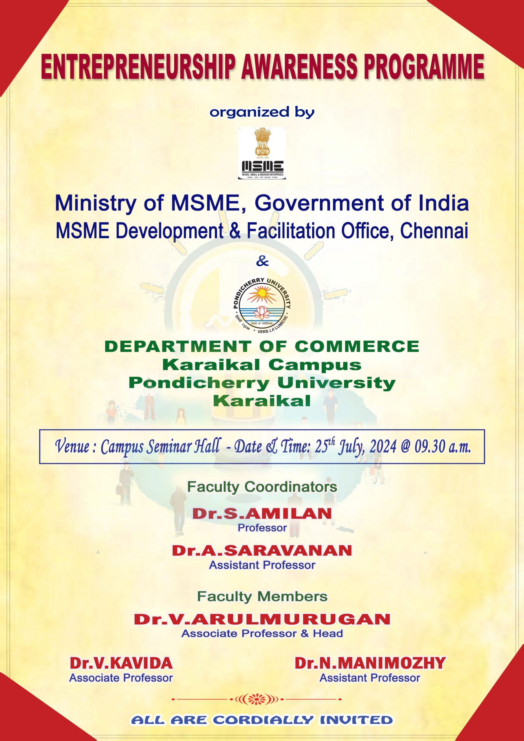 Entrepreneurship Awareness Programme – Department of Commerce, Karaikal ...