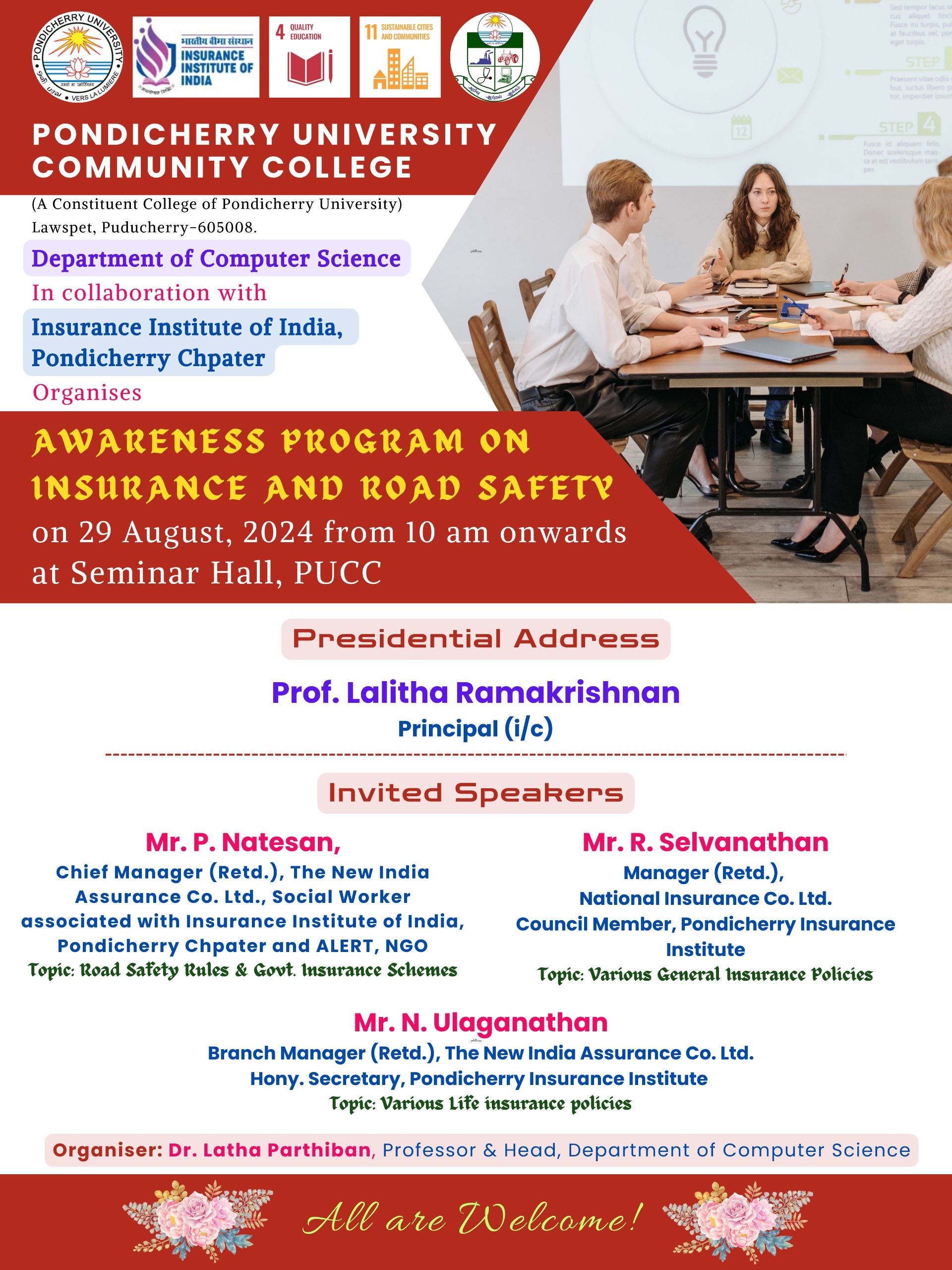 Awareness Program on Insurance and Road Safety – PUCC, Lawspet ...