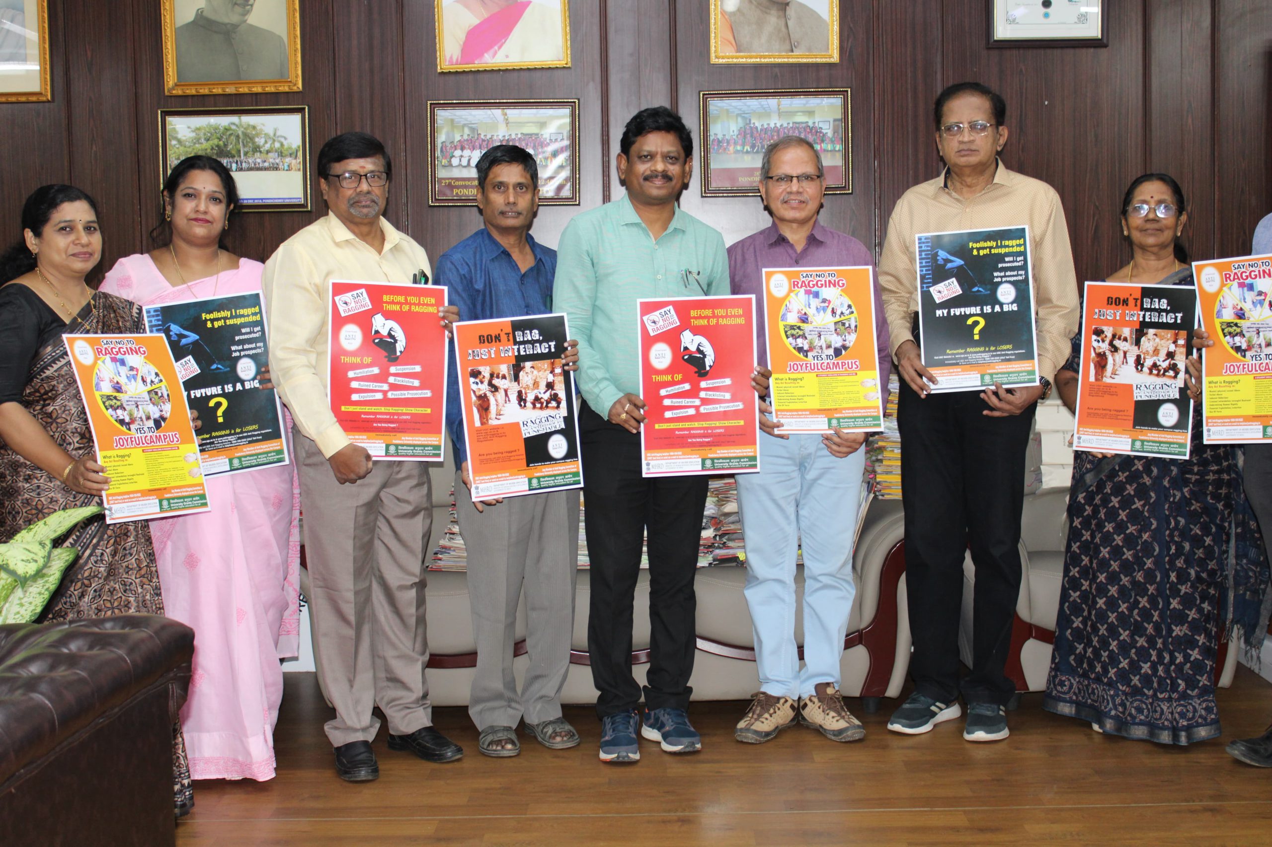 Anti-Ragging Poster Release Function – Pondicherry University