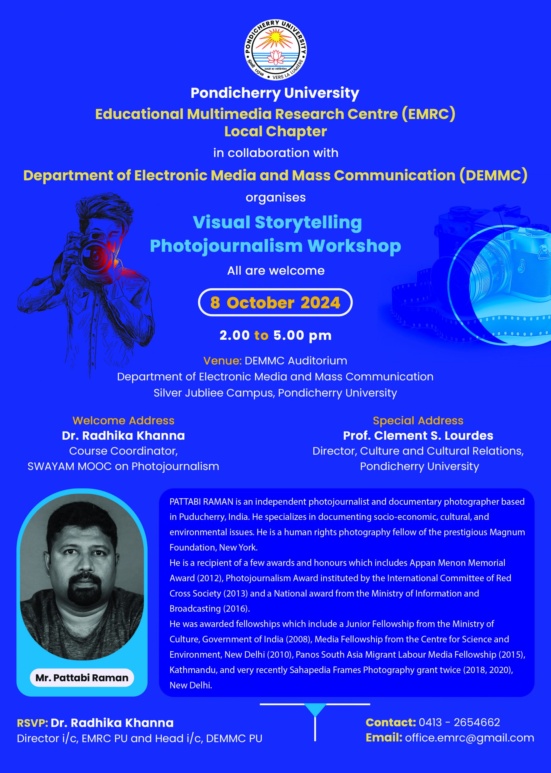 Visual Storytelling Photojournalism Workshop conducted by Mr. Pattabi ...