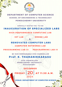 Inauguration of Specialized Labs – Department of Computer Science ...