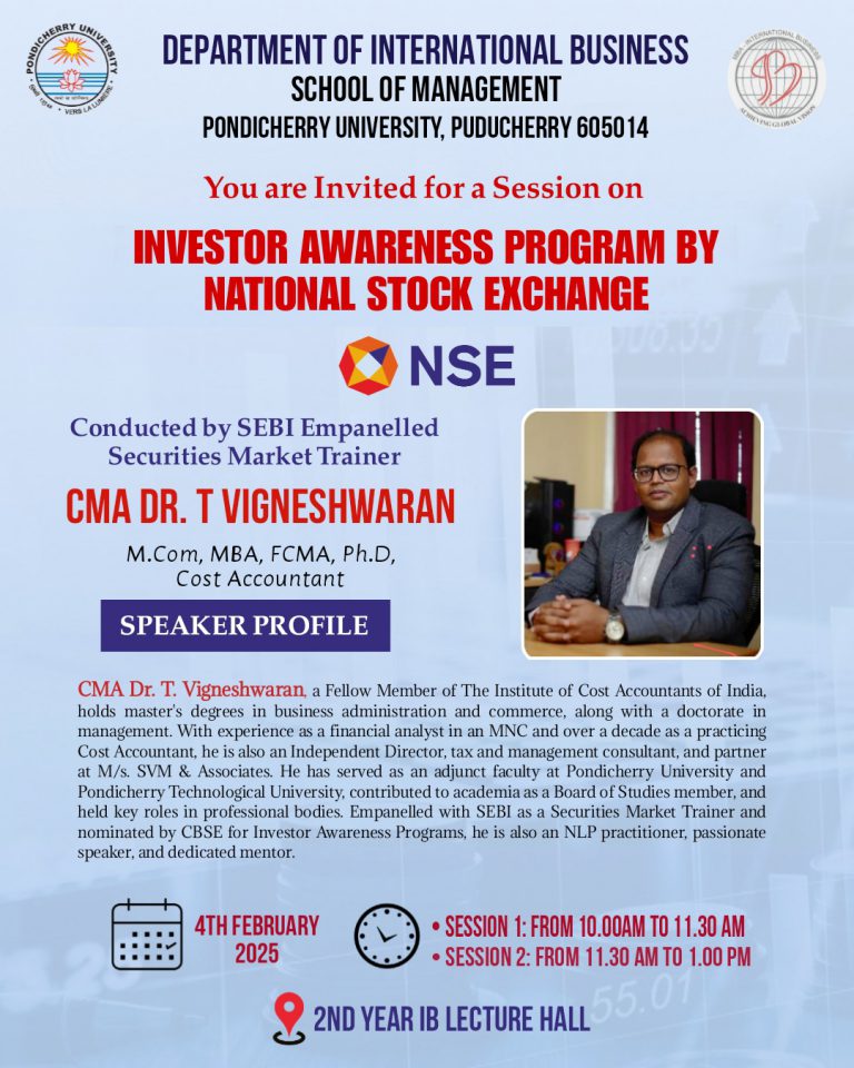 Session on Investor Awareness Program by National Stock Exchange ...