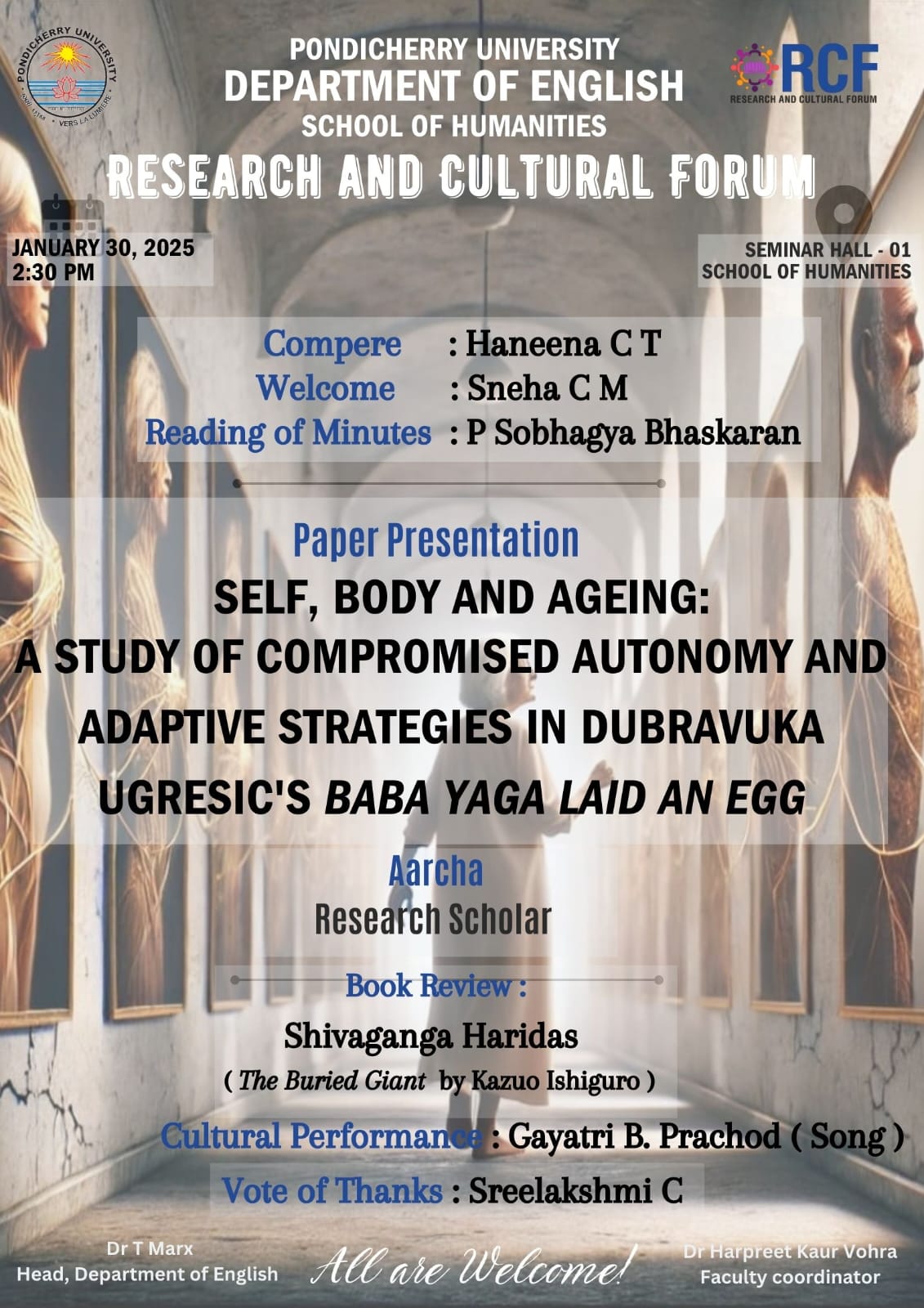 Research and Cultural Forum – Department of English – Pondicherry ...