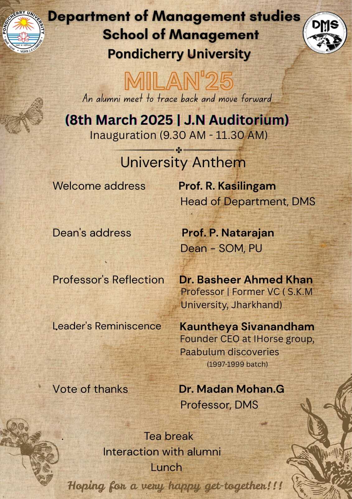 Inauguration – Milan’25 – Department of Management Studies ...