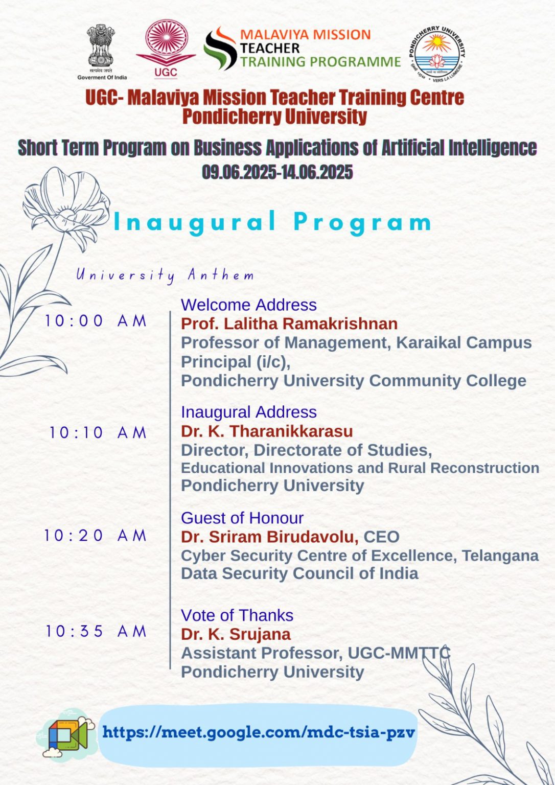Short Term Program on Business Applications of Artificial Intelligence ...