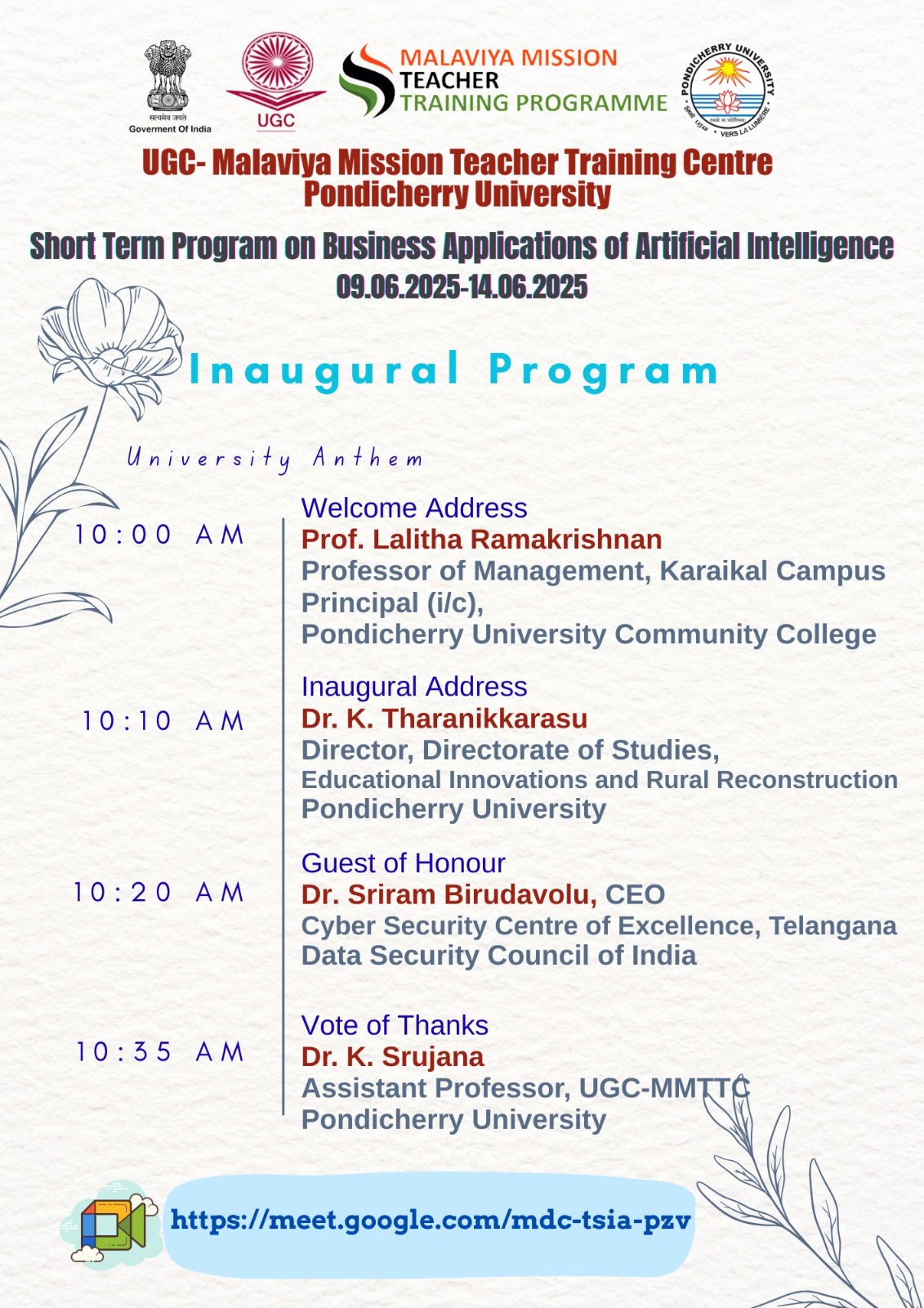 Short Term Program on Business Applications of Artificial Intelligence ...