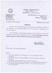 GPF/CPF Annual Statement for the financial Year 2024-25 – View/Download ...