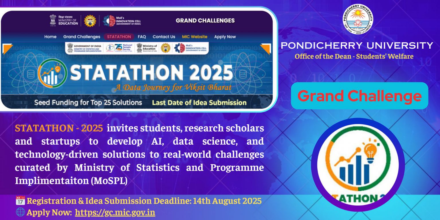 STATATHON 2025 – Registrations and Idea Submission – Pondicherry University