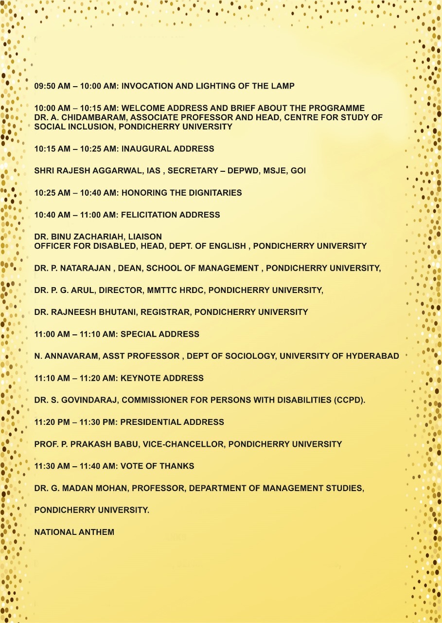 Inauguration – Coaching for PwD’s on UPSC/SPSC Examinations ...