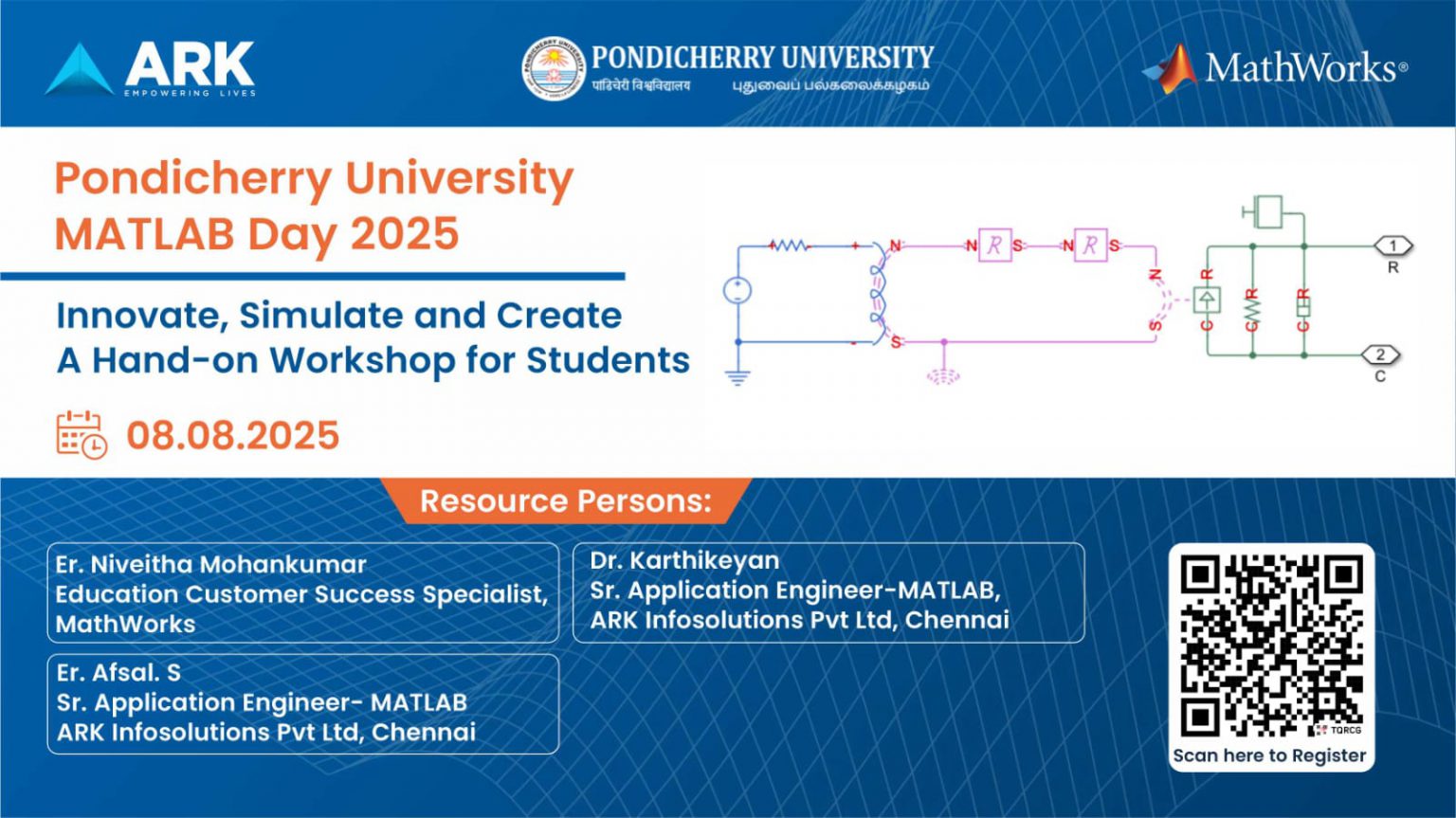 MATLAB Day 2025 – A Hand-on Workshop for Students – Pondicherry University