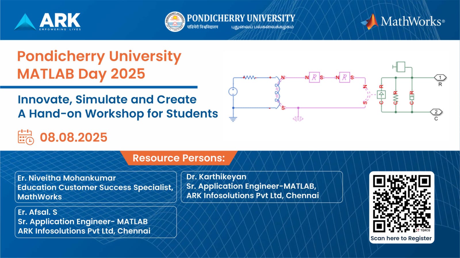 MATLAB Day 2025 – A Hand-on Workshop for Students – Pondicherry University