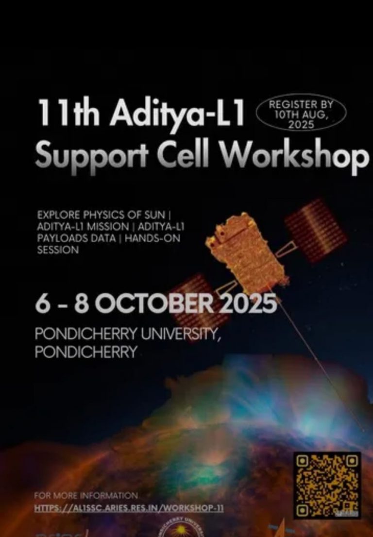 11th Aditya-L1 Support Cell Workshop – Pondicherry University