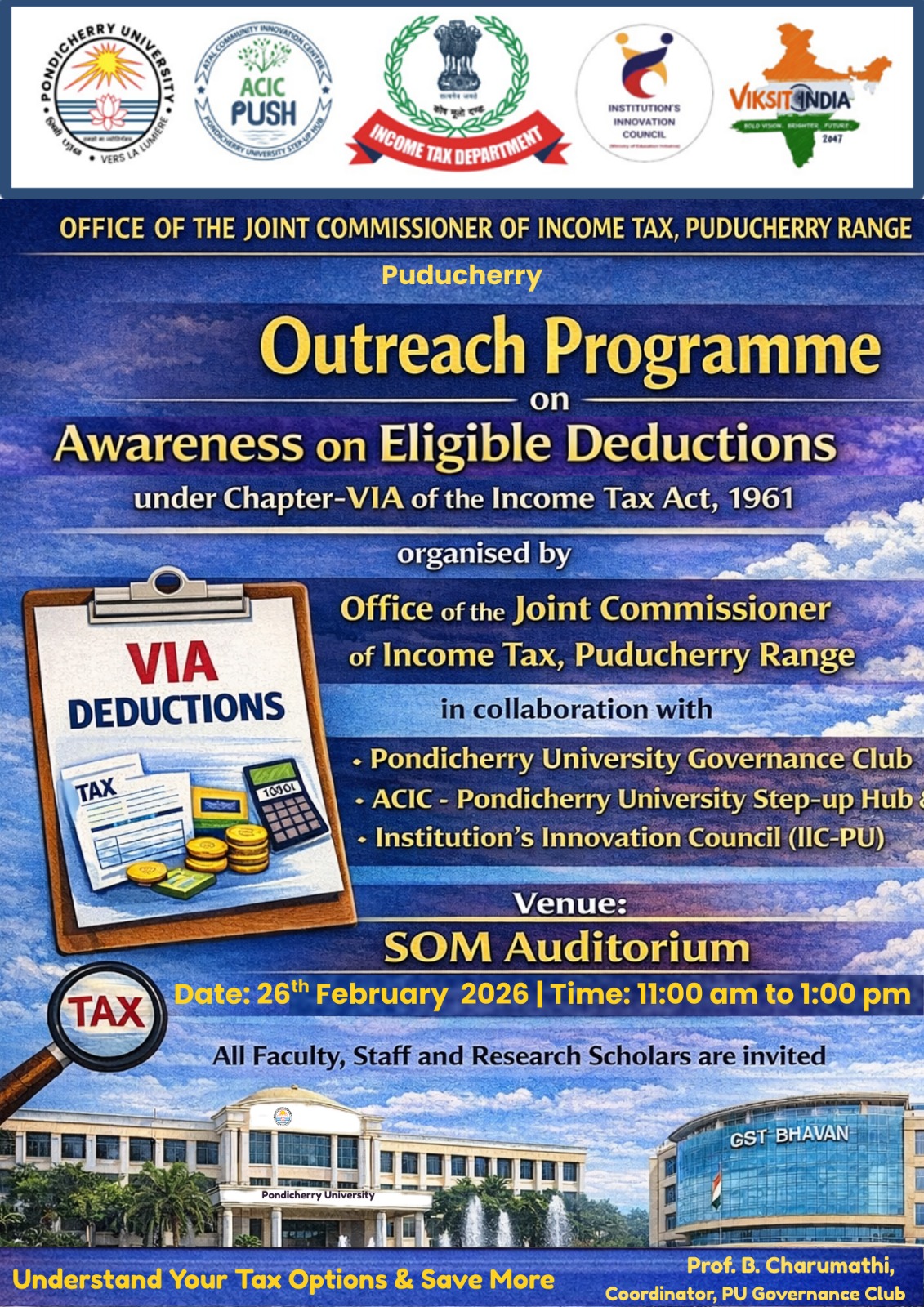 Outreach Programme on Awareness on Eligible Deductions under Chapter ...